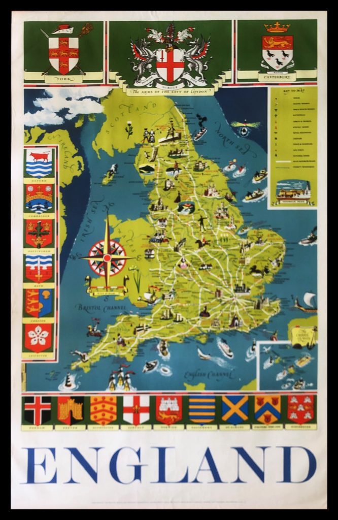 England [Map] – Red Door Posters